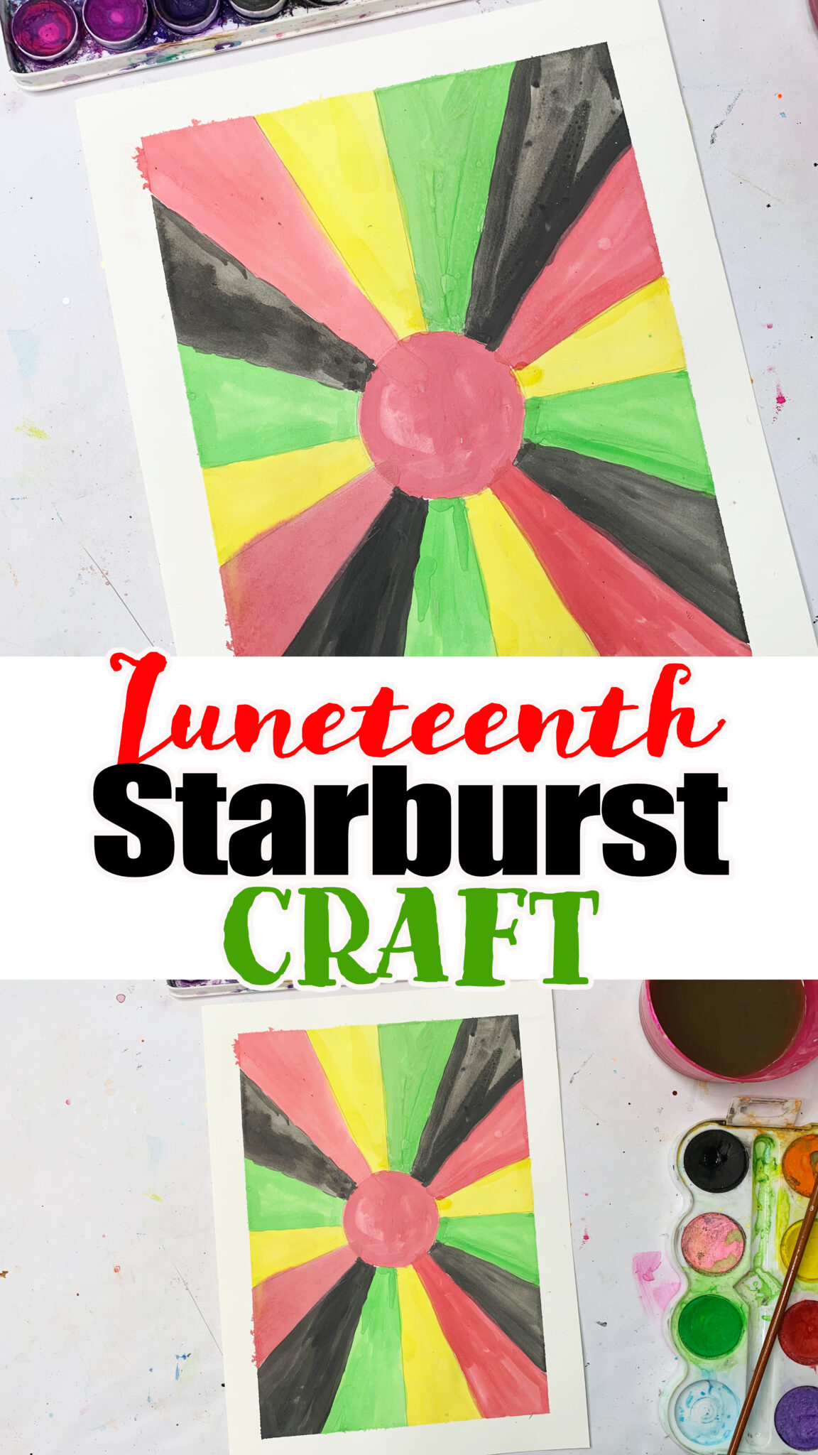 Juneteenth Starburst Craft - Happy Toddler Playtime