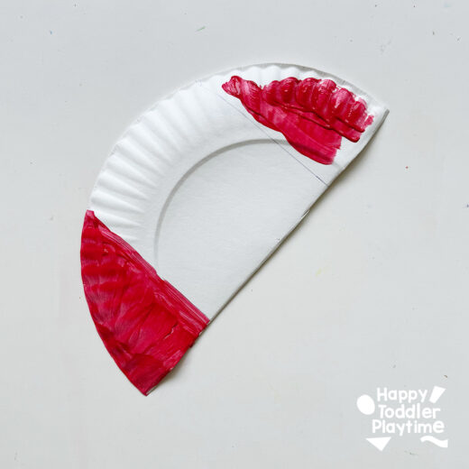 Canada Day Paper Plate Flag Craft - Happy Toddler Playtime