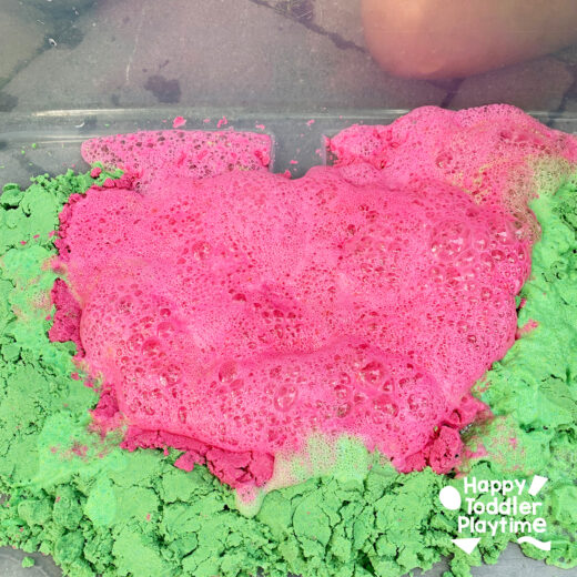 Fizzy Watermelon Sensory Bin - Happy Toddler Playtime