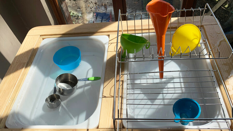 Funnels Sensory Bin for Summer - Happy Toddler Playtime