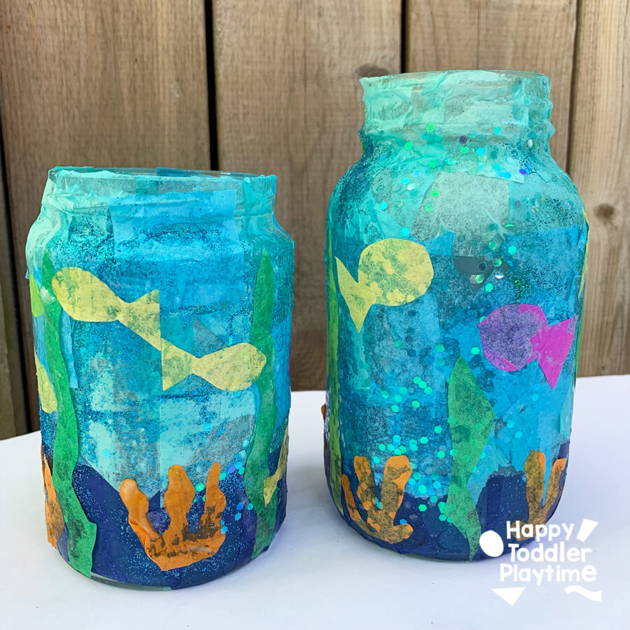 Under the Sea Lantern Craft for Kids - Happy Toddler Playtime