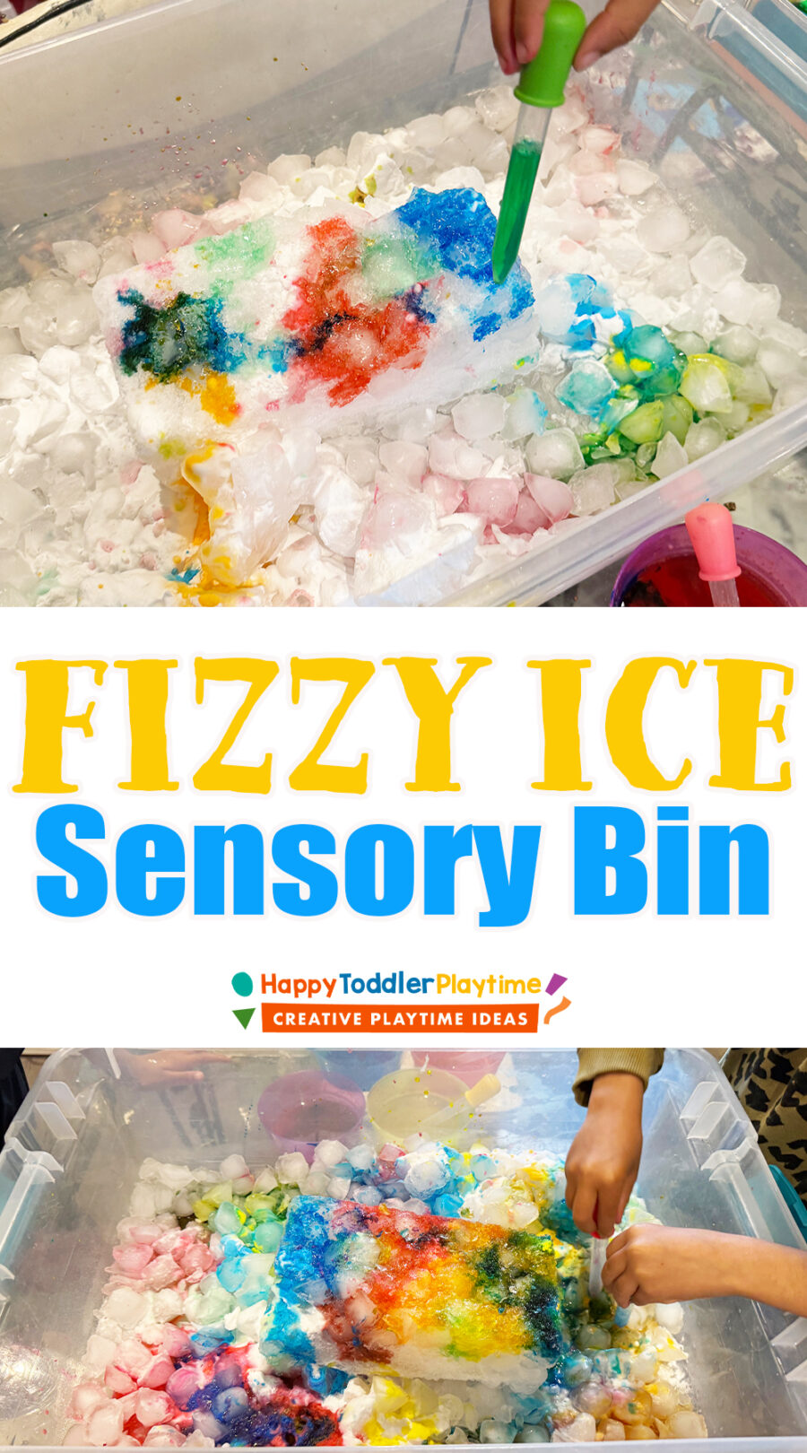 Fizzy Ice: Easy Baking Soda Experiment for Summer - Happy Toddler Playtime