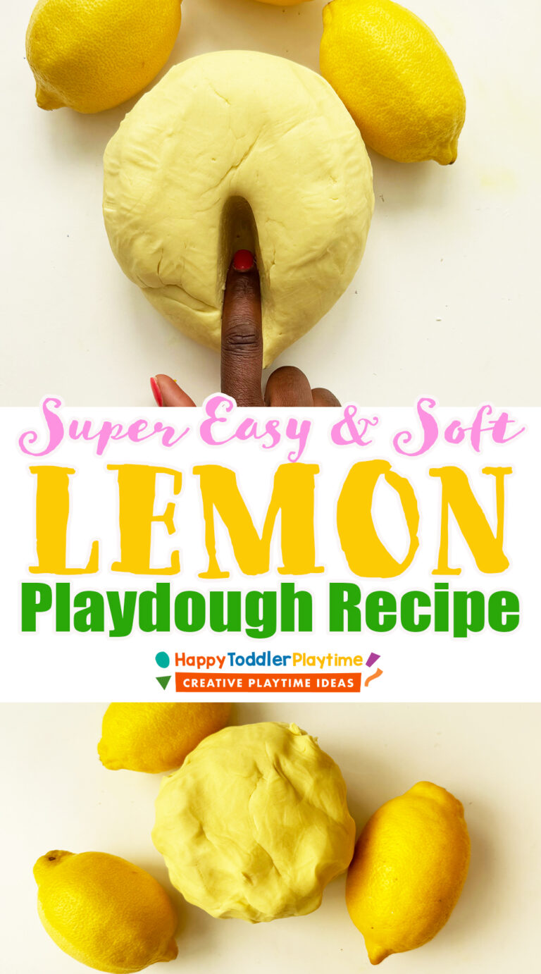 Lemon Playdough Recipe - Happy Toddler Playtime