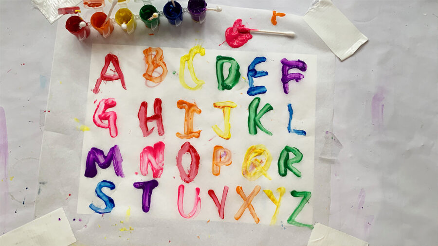 Q-Tip Letter Tracing Activity for Preschooler - Happy Toddler Playtime