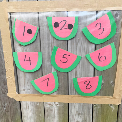 Watermelon Counting Sticky Wall - Happy Toddler Playtime