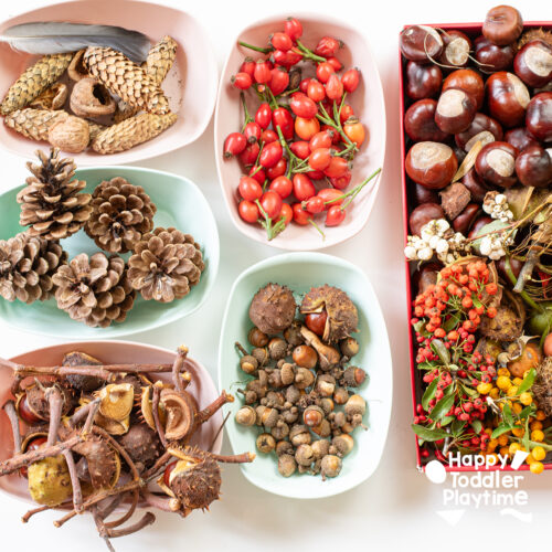 How to Set Up Fall Loose Parts Play for Kids - Happy Toddler Playtime