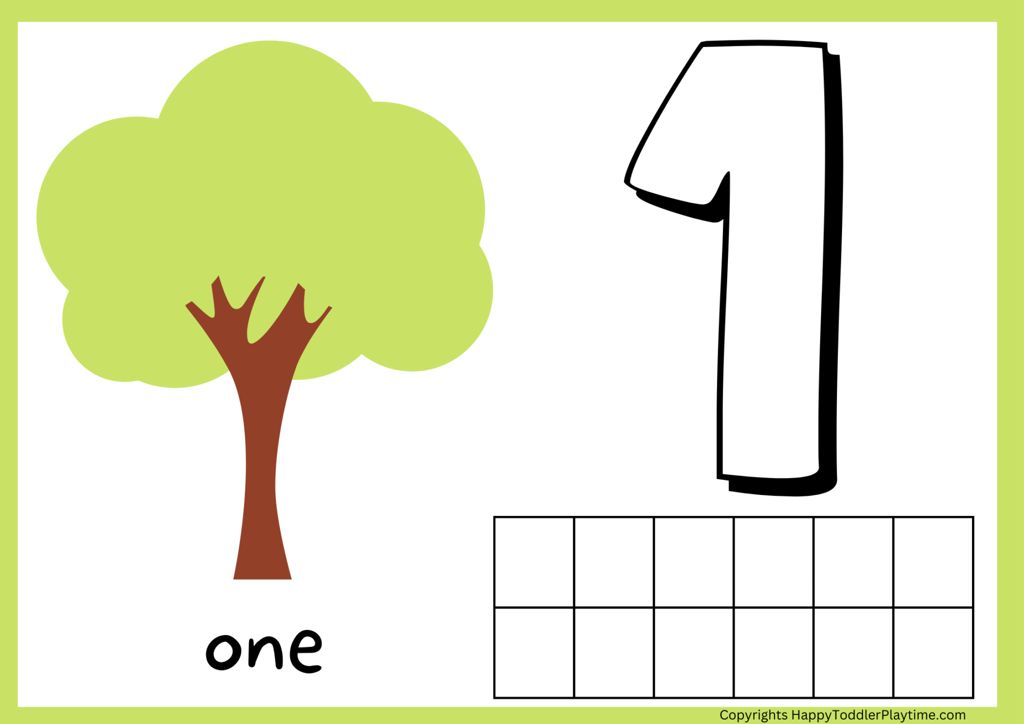 Free Printable Playdough Tree Counting Mats - Happy Toddler Playtime