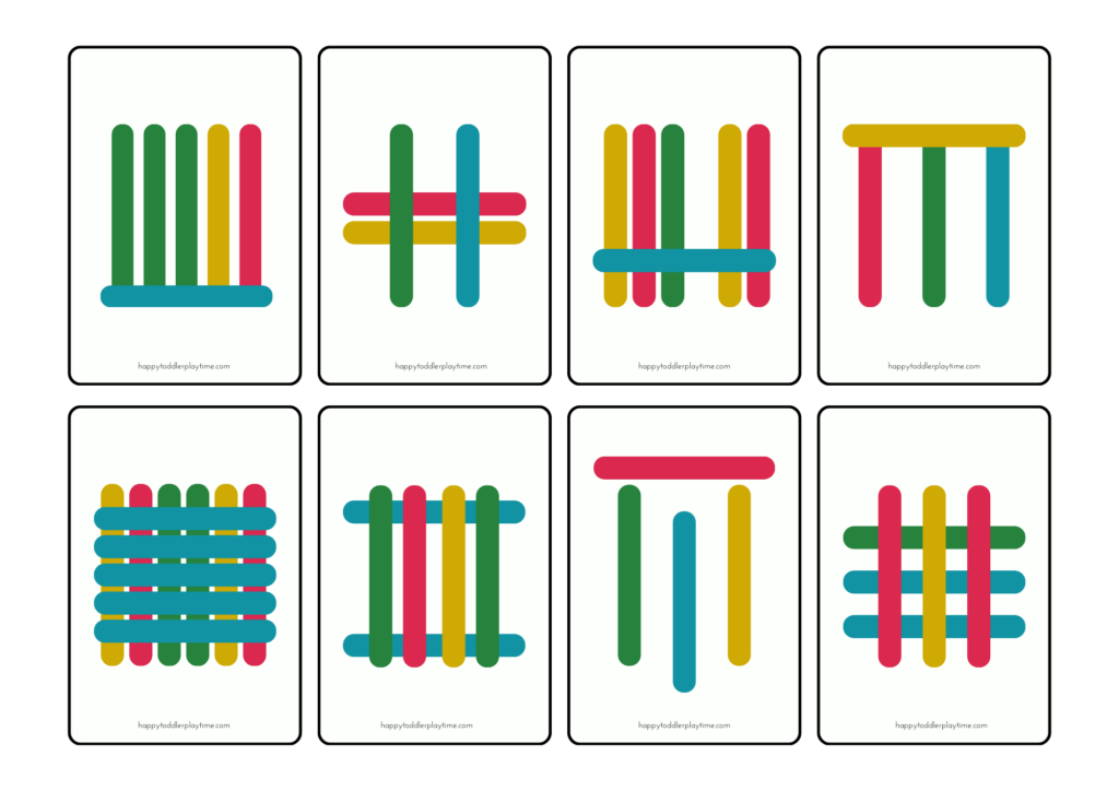 Free Printable Popsicle Stick Pattern Cards - Happy Toddler Playtime