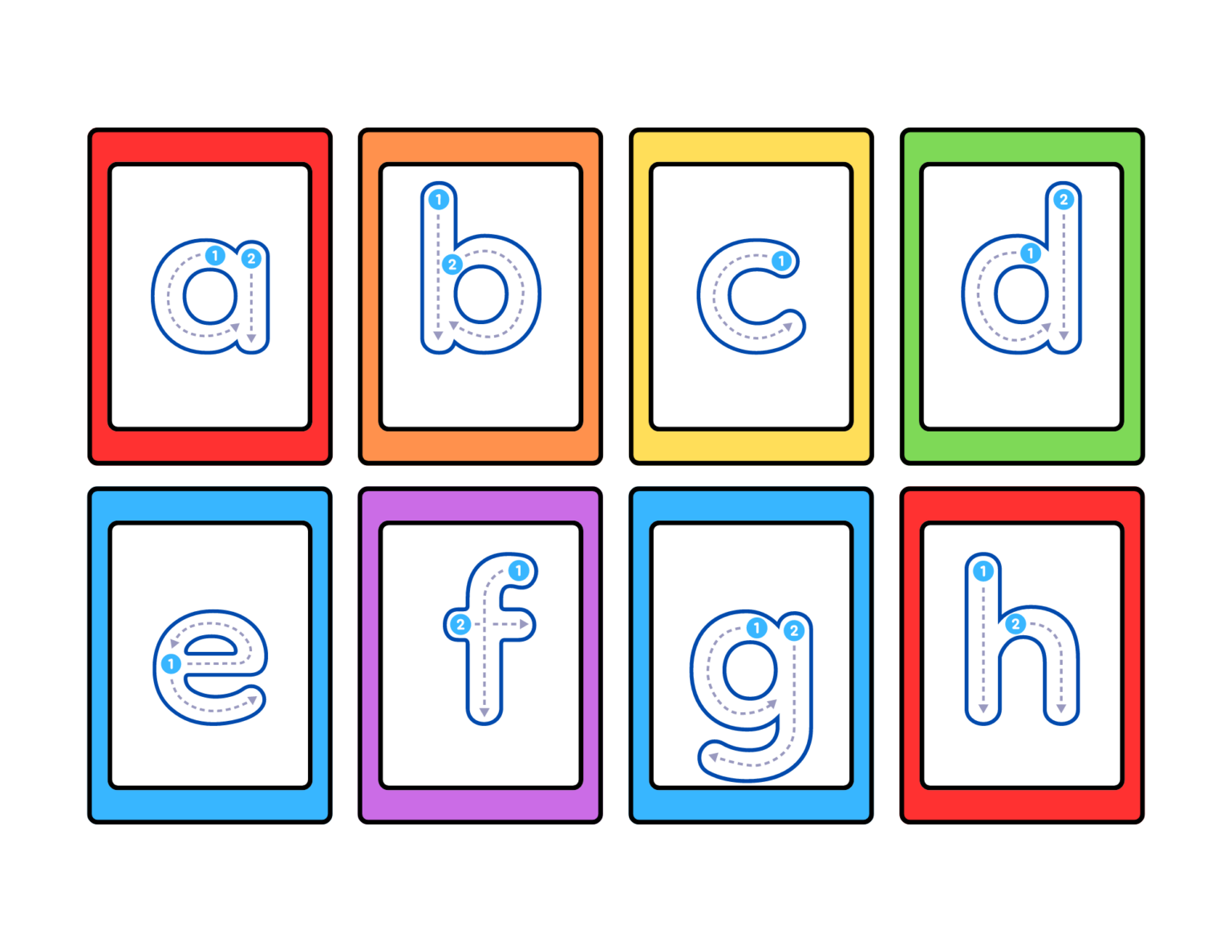 Alphabet Tracing Cards - Free Printable - Happy Toddler Playtime