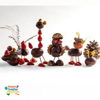 How to Set Up Fall Loose Parts Play for Kids - Happy Toddler Playtime