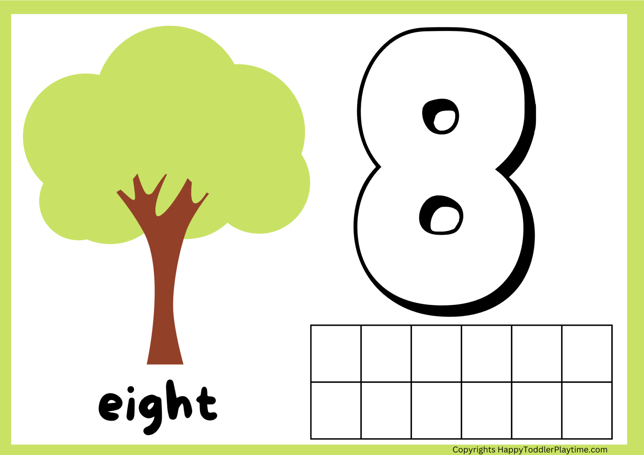 Free Printable Playdough Tree Counting Mats - Happy Toddler Playtime