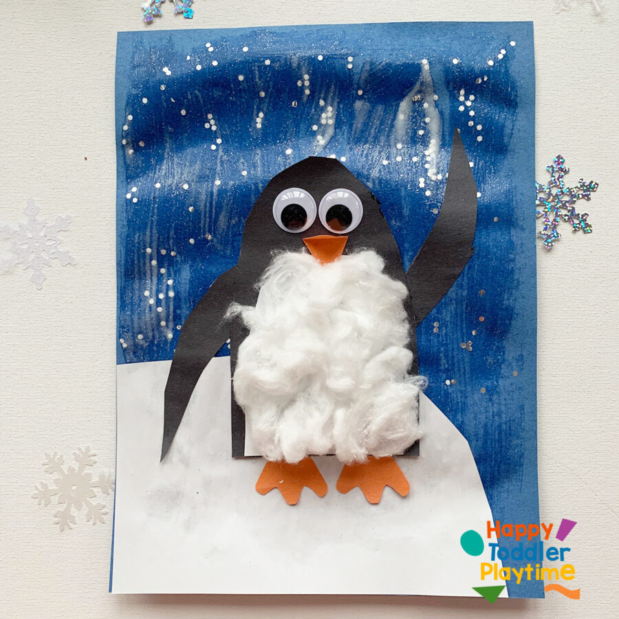 Simple Winter Crafts for Toddlers - Happy Toddler Playtime