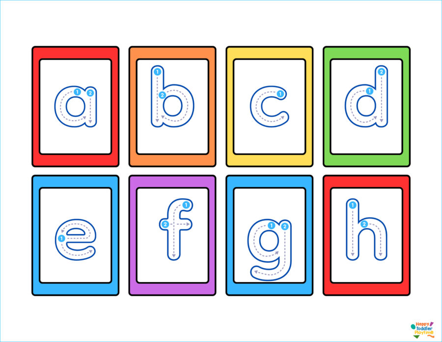 Alphabet Tracing Cards - Free Printable - Happy Toddler Playtime