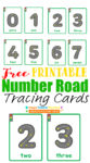 Number Tracing Road Cards - Happy Toddler Playtime
