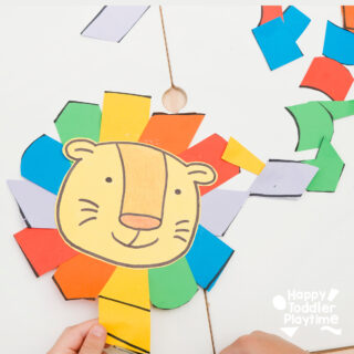 Trim the Lion's Mane: Scissor Skills Activity for Kids - Happy Toddler ...