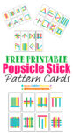 Free Printable Popsicle Stick Pattern Cards - Happy Toddler Playtime