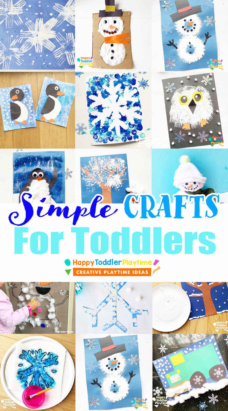Simple Winter Crafts for Toddlers - Happy Toddler Playtime
