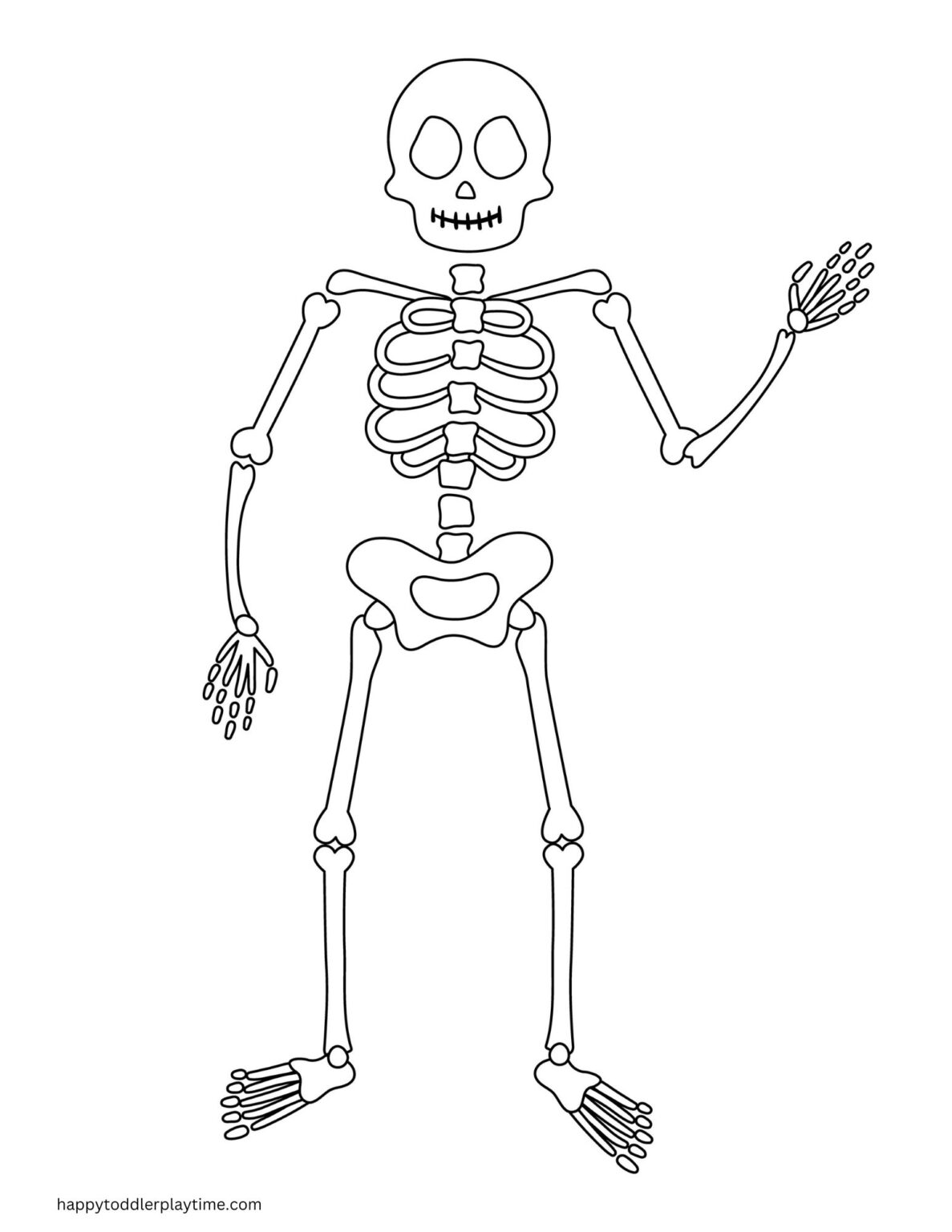 Free Skeleton Coloring Pages - Happy Toddler Playtime