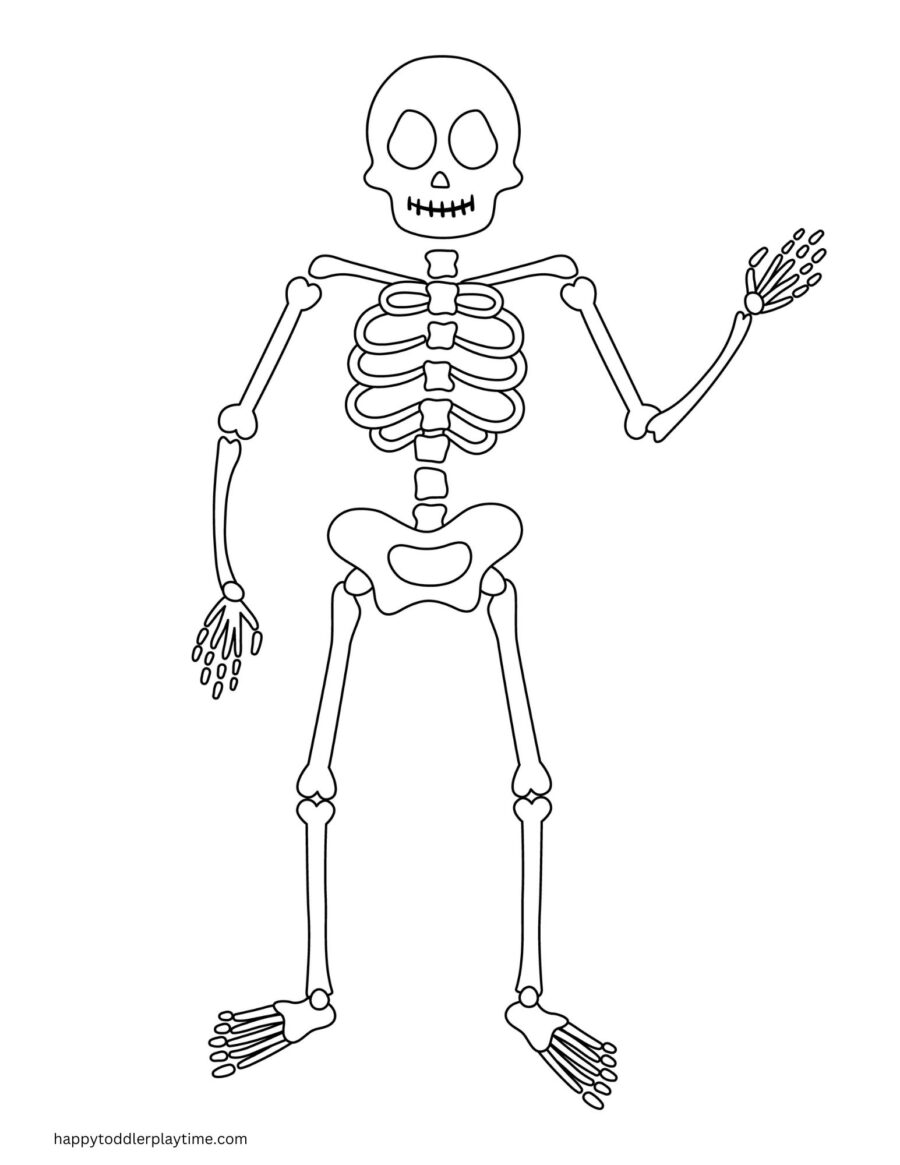 Free Skeleton Coloring Pages - Happy Toddler Playtime
