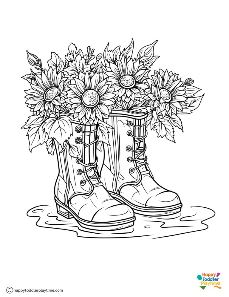 Sunflower Coloring Pages - Happy Toddler Playtime