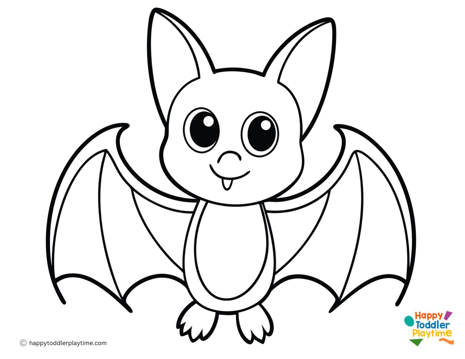 Free Bat Coloring Pages for Kids - Happy Toddler Playtime