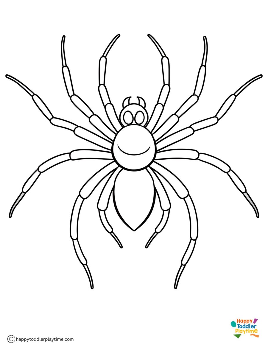Spider Coloring Pages - Happy Toddler Playtime
