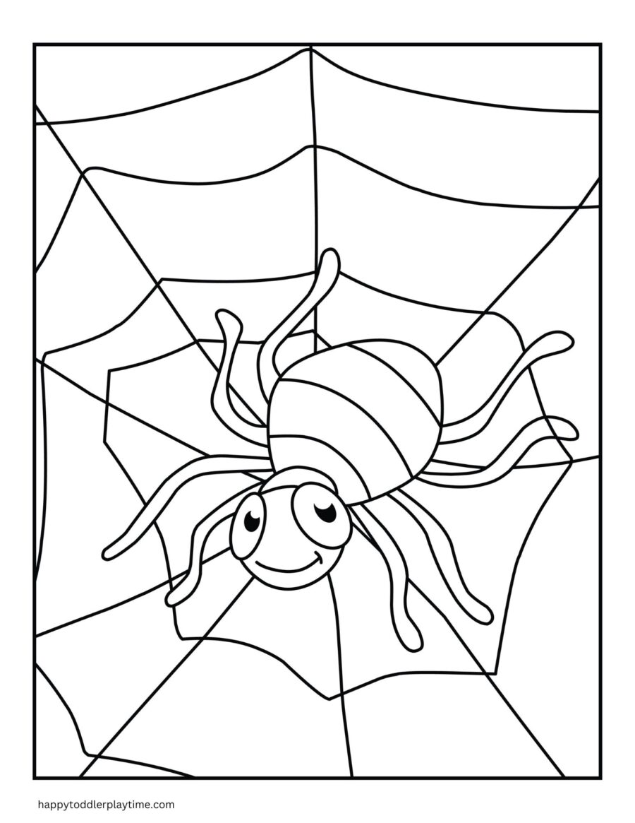 Spider Coloring Pages - Happy Toddler Playtime