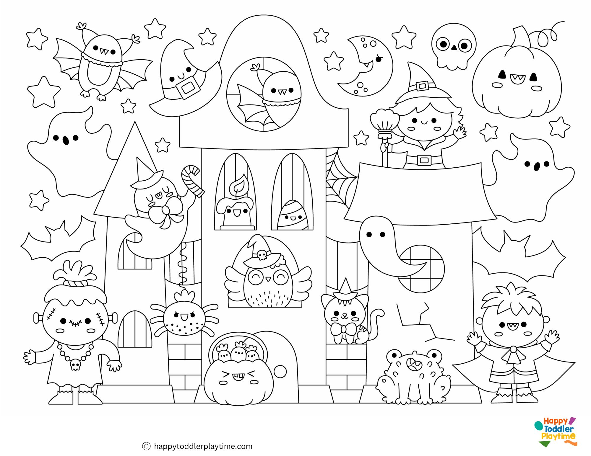 Haunted House Coloring Pages Free Best Free Haunted House Coloring