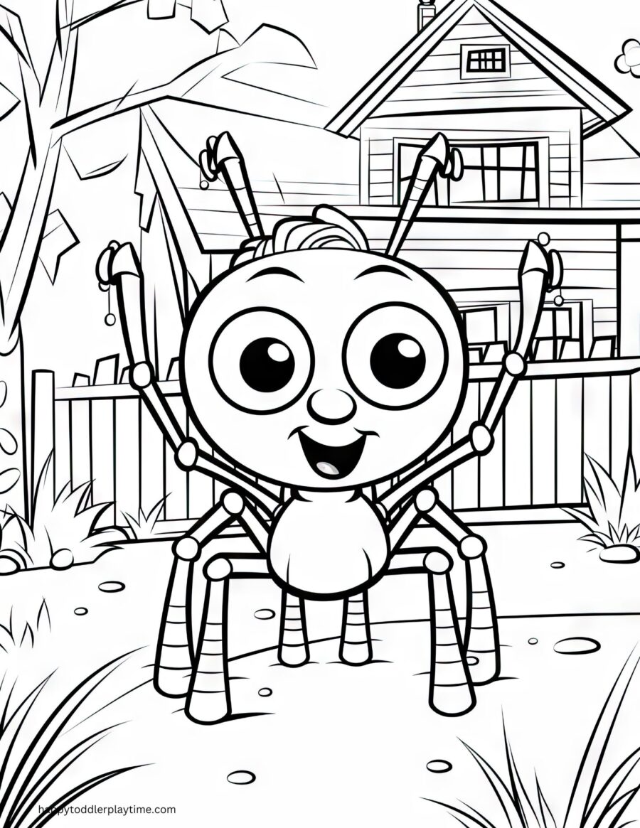 Spider Coloring Pages - Happy Toddler Playtime