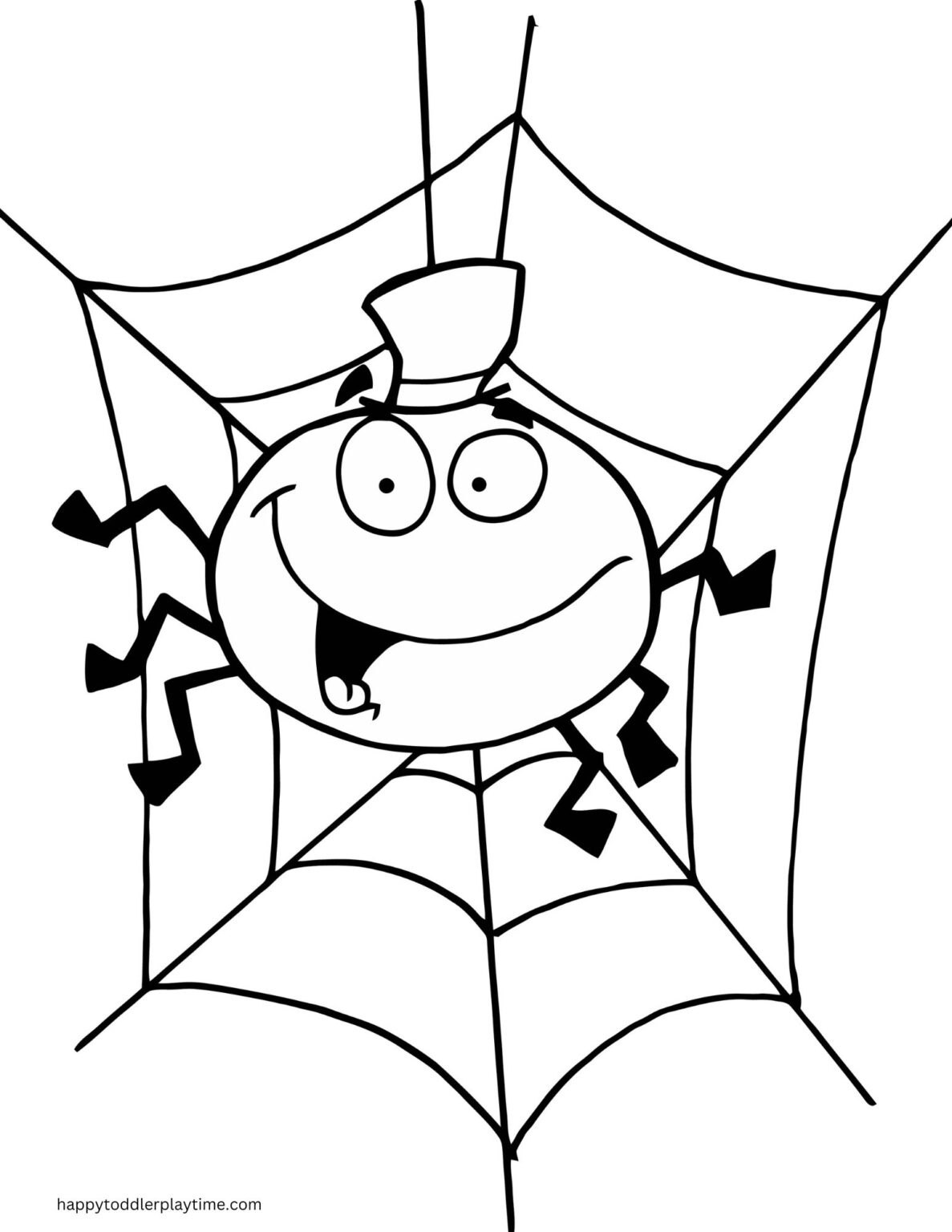 Spider Coloring Pages - Happy Toddler Playtime