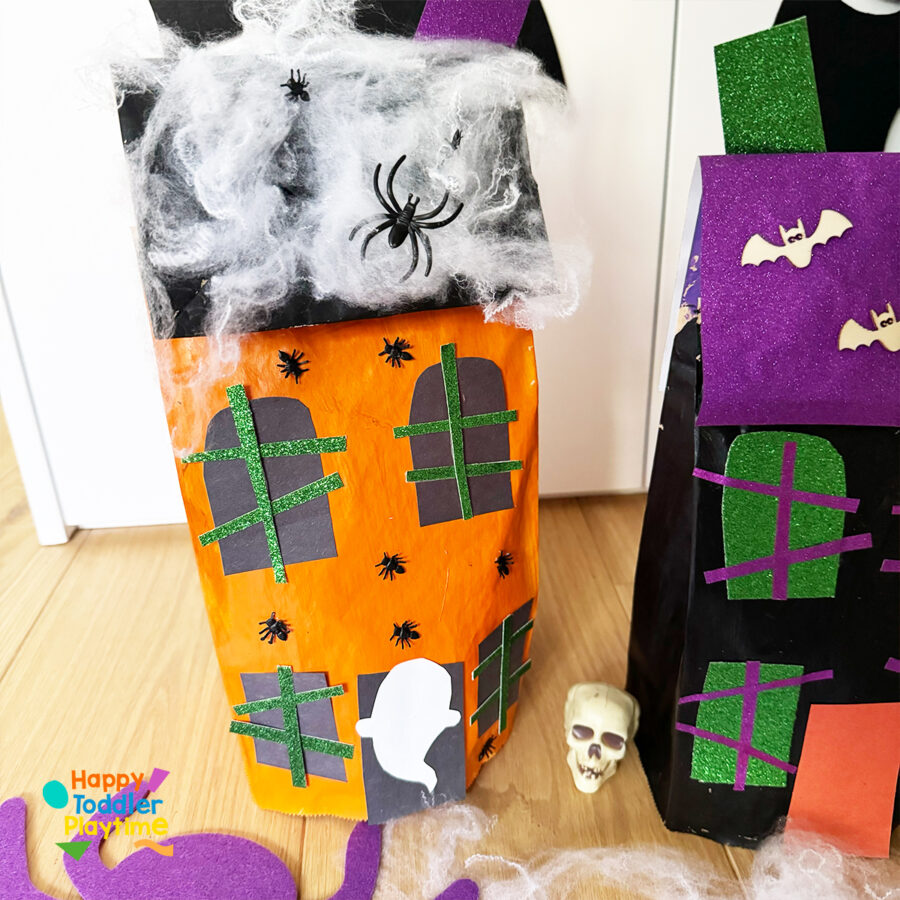 Paper Bag Haunted House Craft - Happy Toddler Playtime