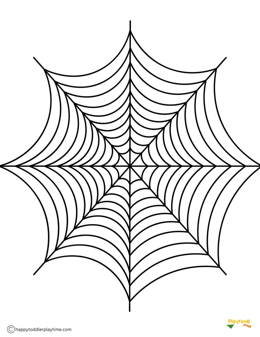 Spiderweb Coloring Pages - Happy Toddler Playtime