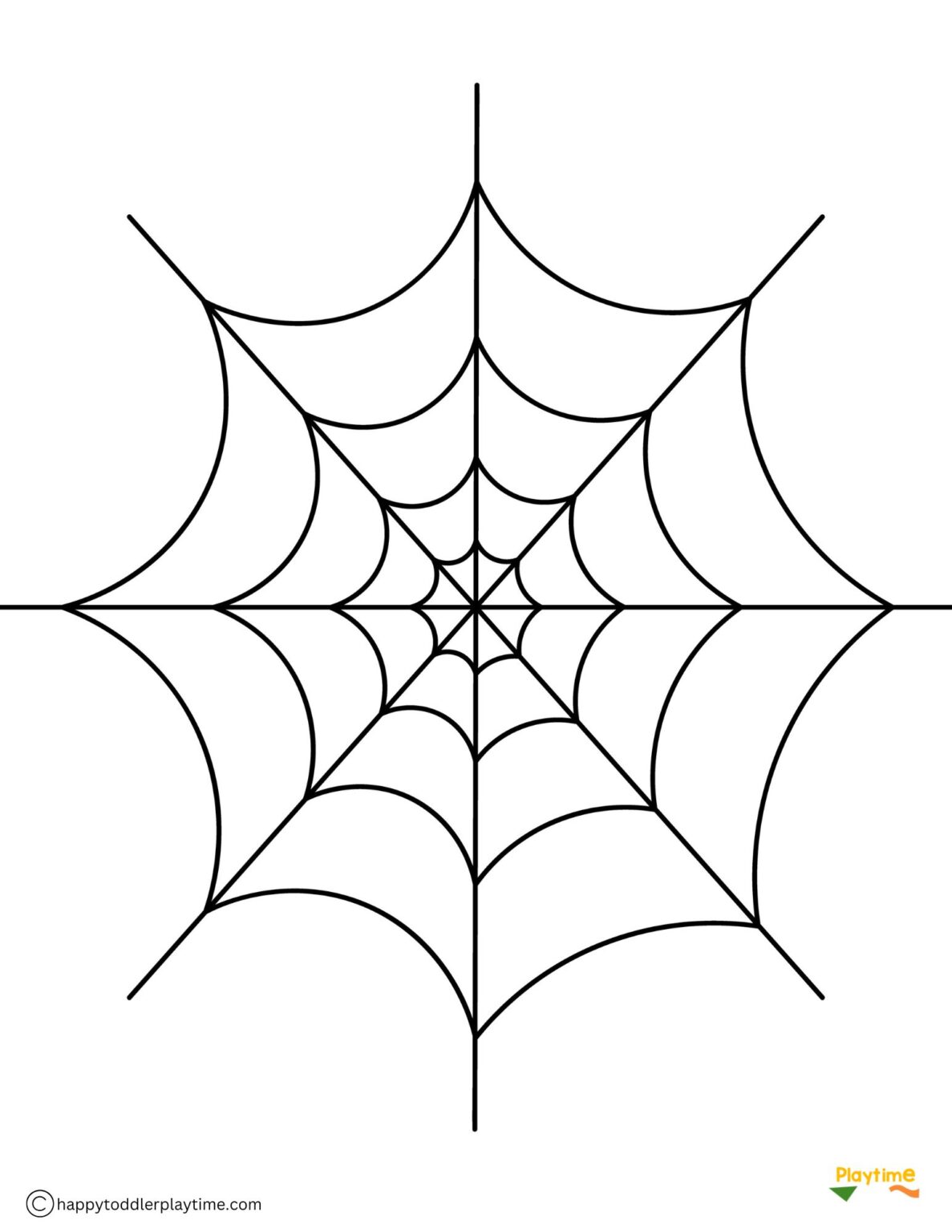 Spiderweb Coloring Pages - Happy Toddler Playtime