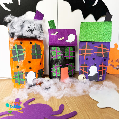 Paper Bag Haunted House Craft - Happy Toddler Playtime