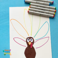 Color Sorting Turkey Sensory Bag - Happy Toddler Playtime