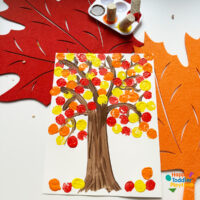 Corked Painted Fall Tree Craft - Happy Toddler Playtime