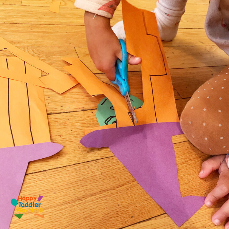DIY Witch Cutting Activity - Happy Toddler Playtime