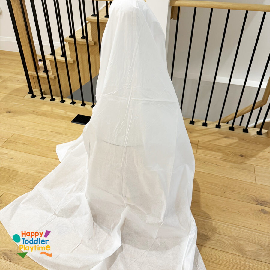 DIY Lit Ghosts Halloween Craft - Happy Toddler Playtime