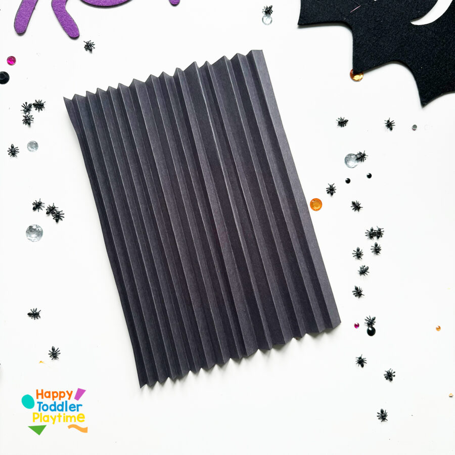 Paper Fan Black Cat Craft - Happy Toddler Playtime
