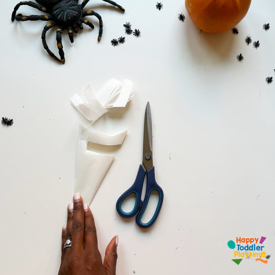 Paper Spiderweb Craft - Happy Toddler Playtime