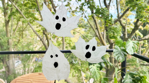 DIY Ghost Leaf Window Stickers - Happy Toddler Playtime