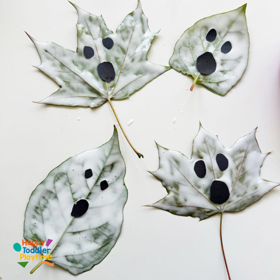DIY Ghost Leaf Window Stickers - Happy Toddler Playtime