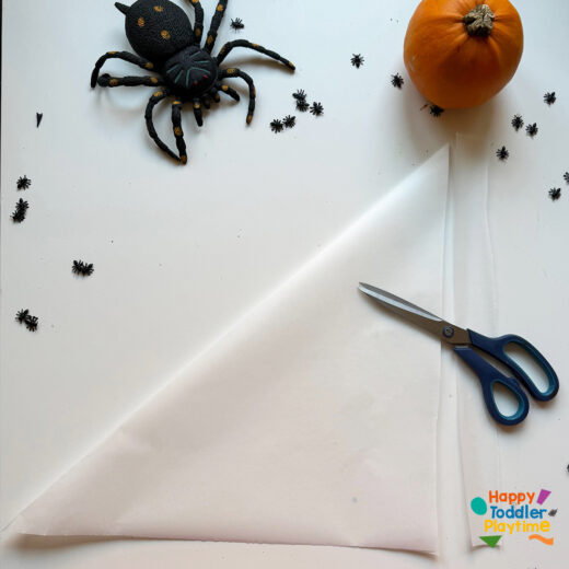 Paper Spiderweb Craft - Happy Toddler Playtime