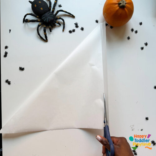 Paper Spiderweb Craft - Happy Toddler Playtime