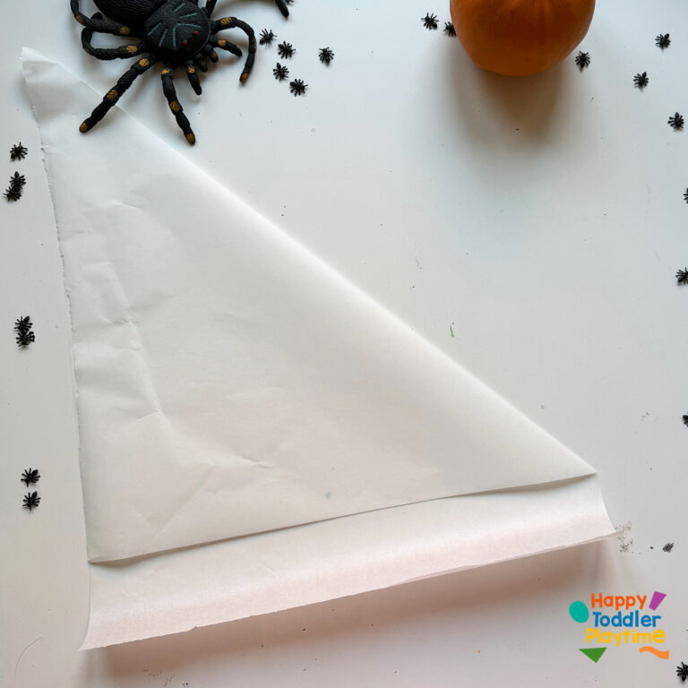 Paper Spiderweb Craft - Happy Toddler Playtime