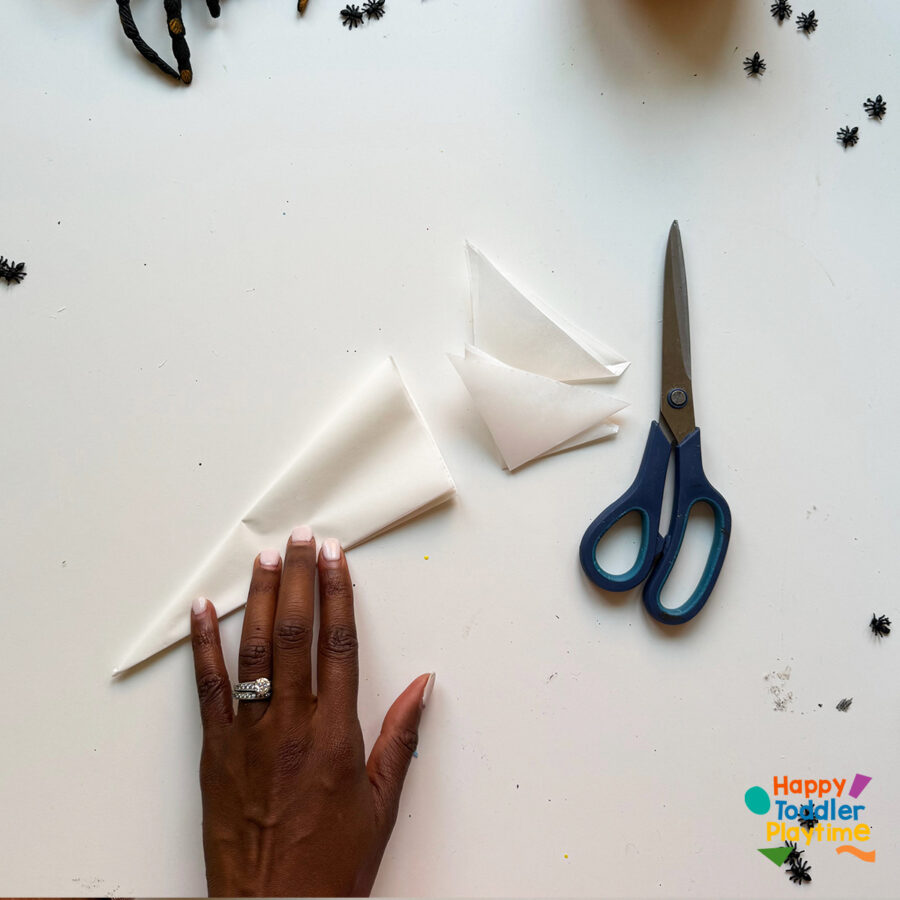 Paper Spiderweb Craft - Happy Toddler Playtime