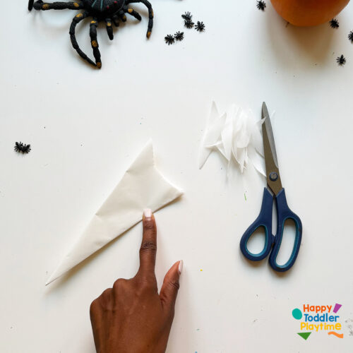 Paper Spiderweb Craft - Happy Toddler Playtime