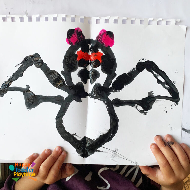 Bat Symmetry Painting - Happy Toddler Playtime