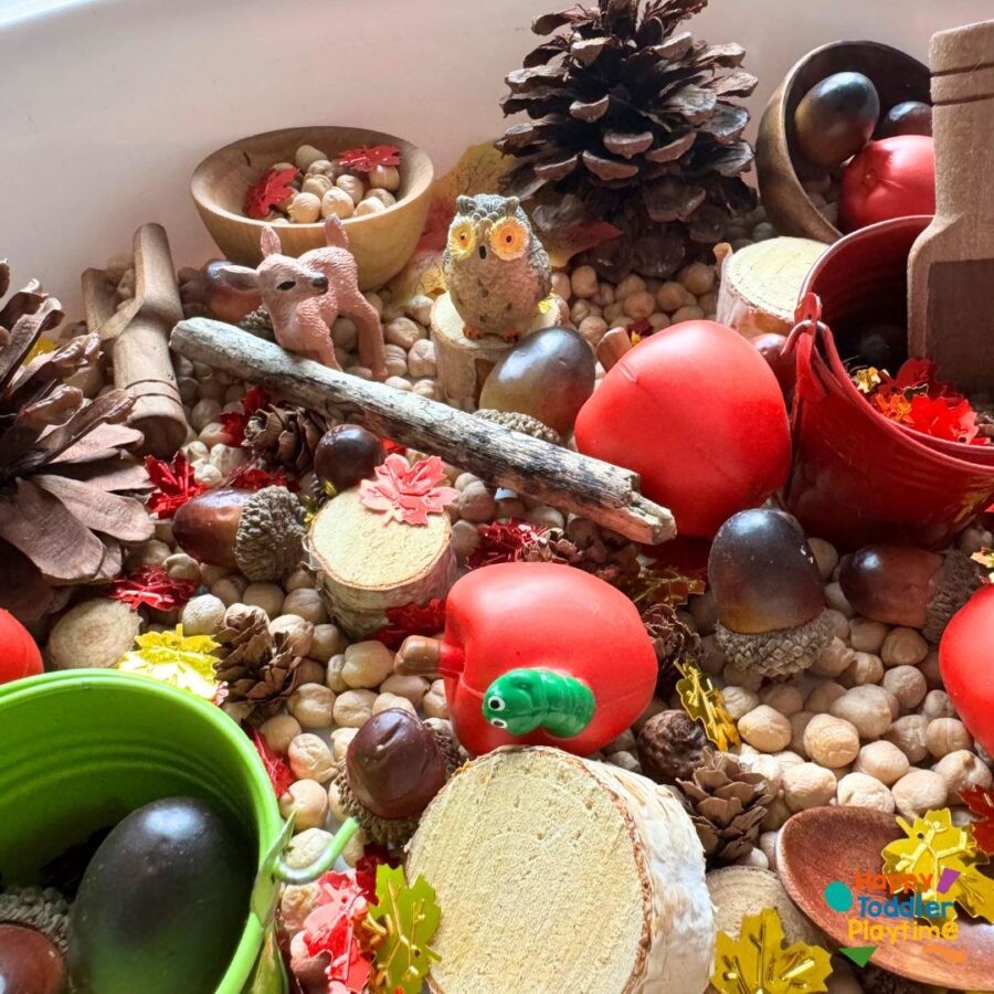 Easy Fall Sensory Bin for Preschoolers - Happy Toddler Playtime