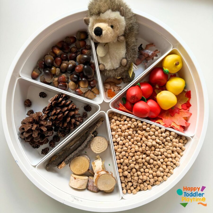 Easy Fall Sensory Bin for Preschoolers - Happy Toddler Playtime